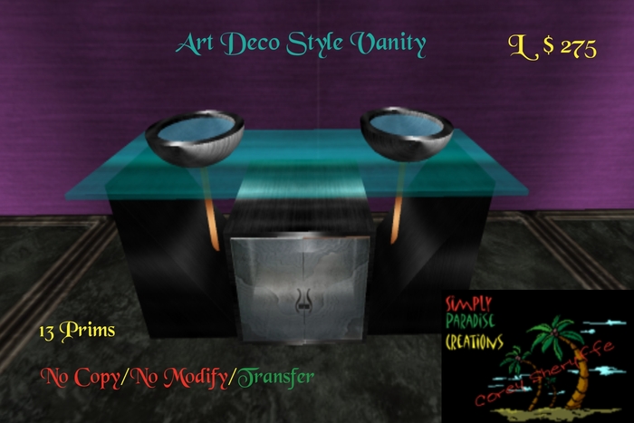 Second Life Marketplace - Art Deco Style Vanity (Boxed) SV CS T